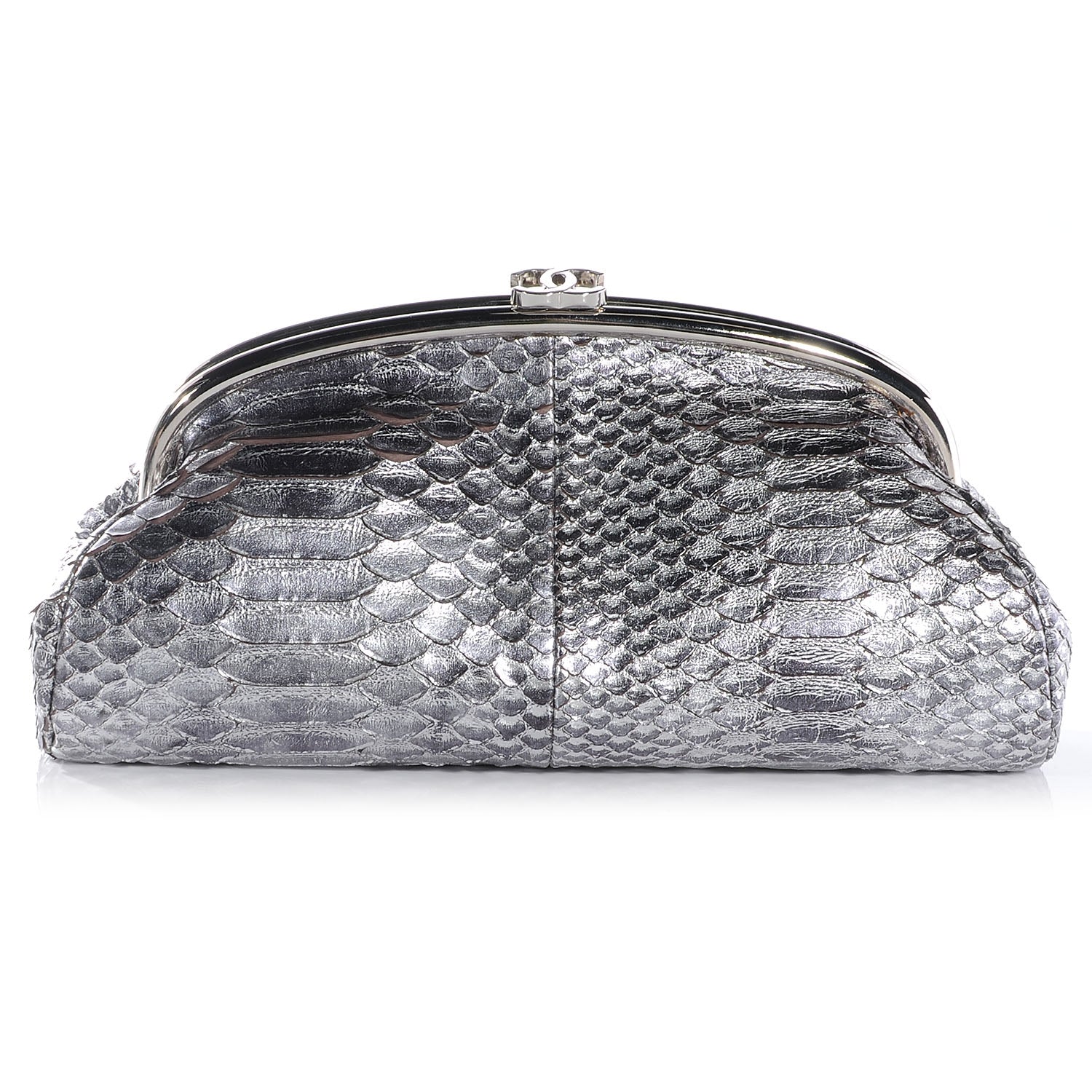 Chanel Python Timeless Clutch Dark Silver 52652 – FASHIONPHILE
