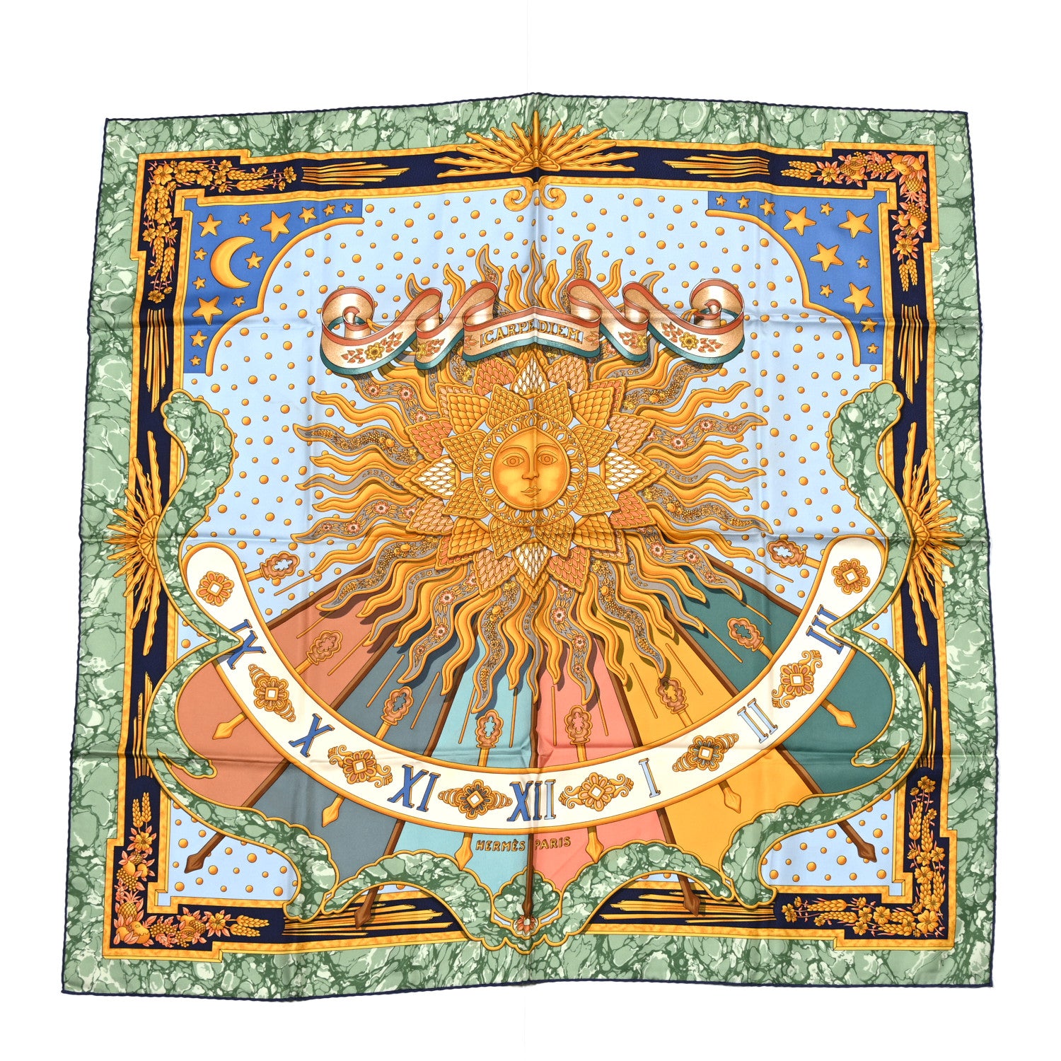 Hermes Silk Carpe Diem Scarf 90 1674051 – FASHIONPHILE