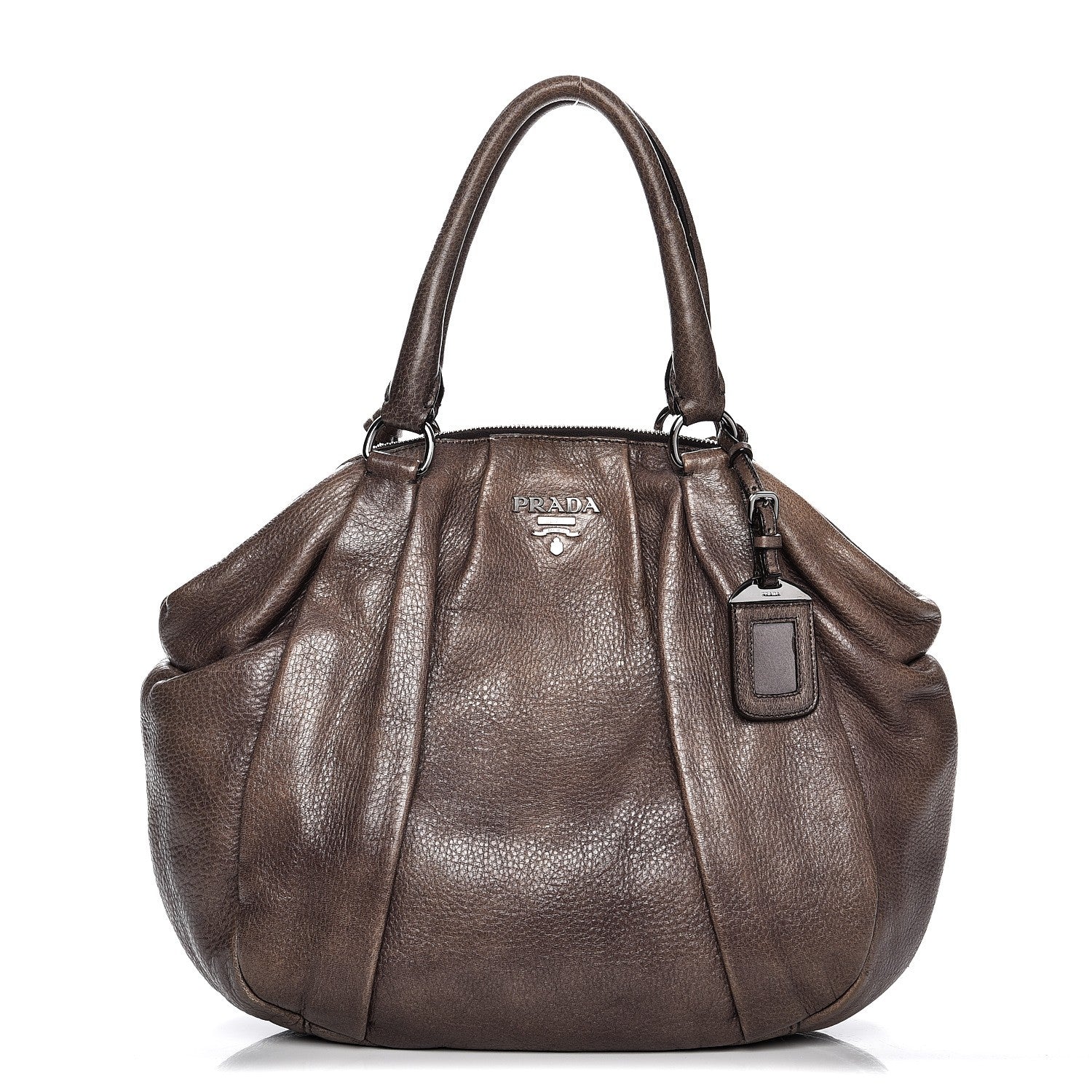 Prada Cervo Deerskin Tote Fumo 217992 – FASHIONPHILE