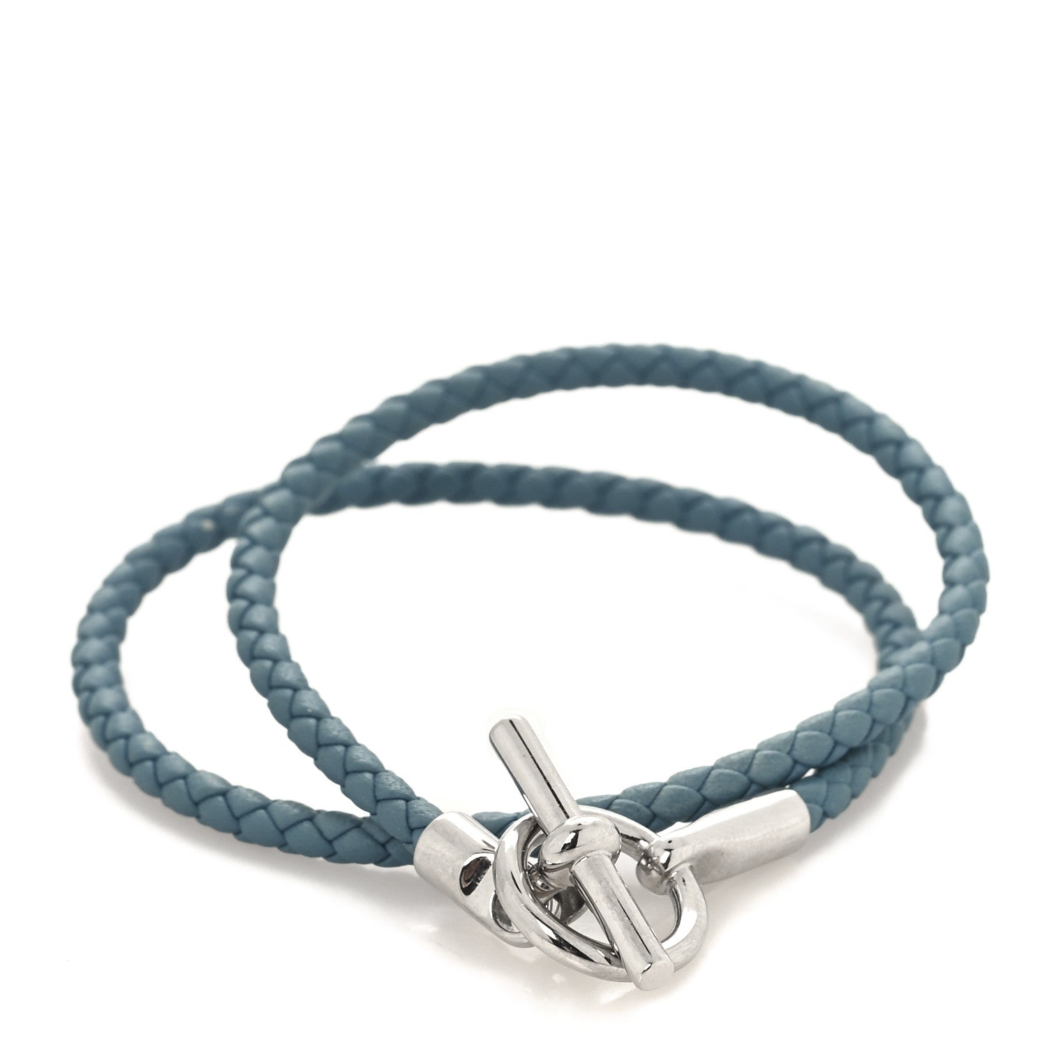 Hermes Swift Glenan Double Tour Bracelet Blue Jean 1699250 – FASHIONPHILE