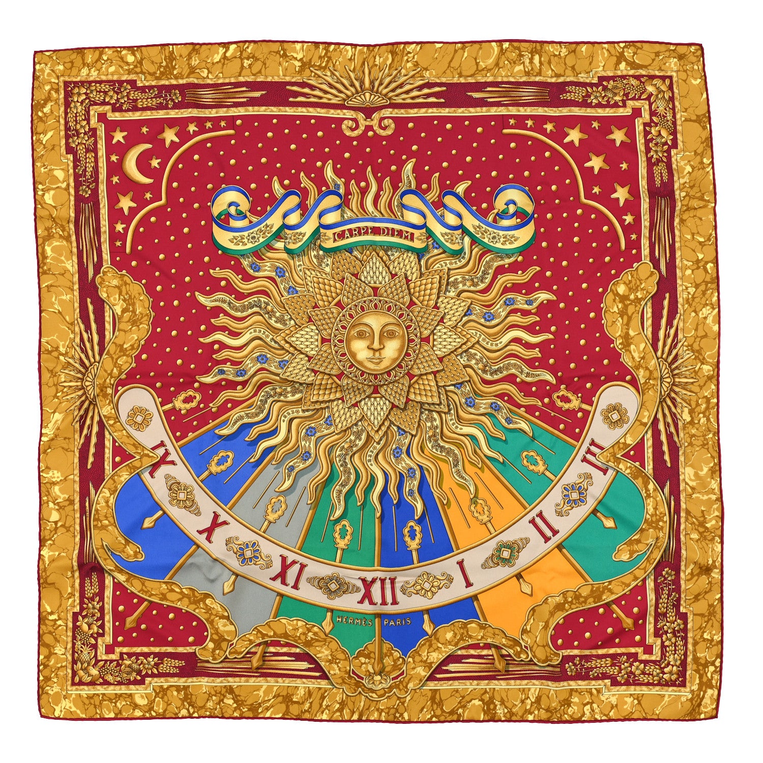Hermes Silk Carpe Diem Scarf 90 1541920 – FASHIONPHILE