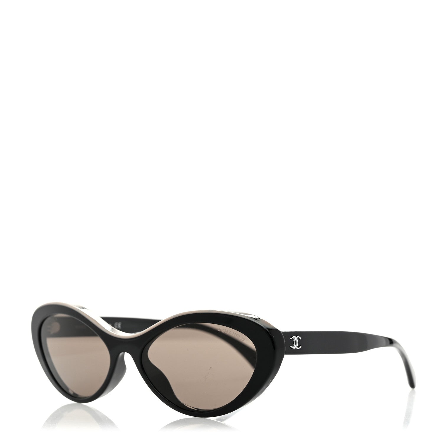 Chanel Acetate Oval Sunglasses 5416 Black Beige 1675763 – FASHIONPHILE