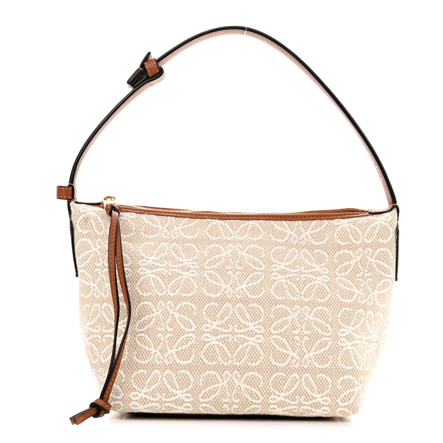 Loewe Jacquard Anagram Calfskin Small Cubi Bag Ecru Tan 1227513 ...