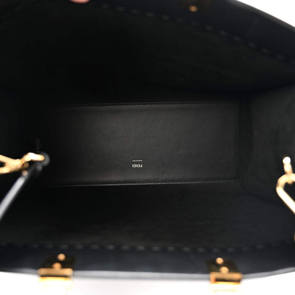 Fendi Vitello King Plexiglass Logo Embossed Medium Fendi Sunshine ...