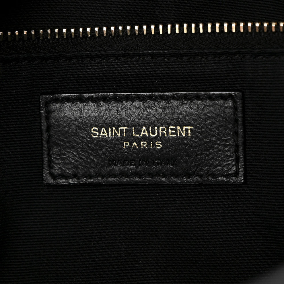 Saint Laurent Boucle Tweed Quilted Small Loulou Puffer Monogram Chain ...