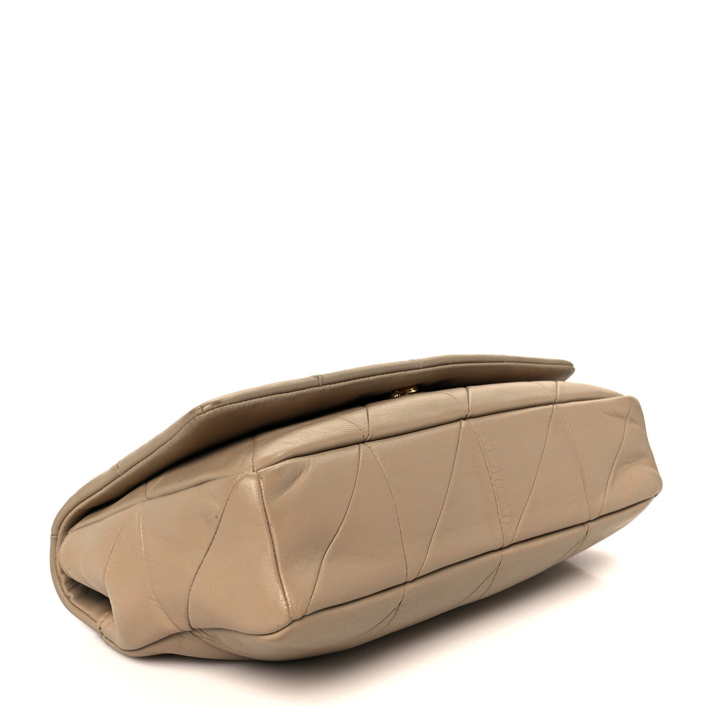 Saint Laurent Lambskin Patchwork Monogram Medium Jamie Beige 1795670 ...