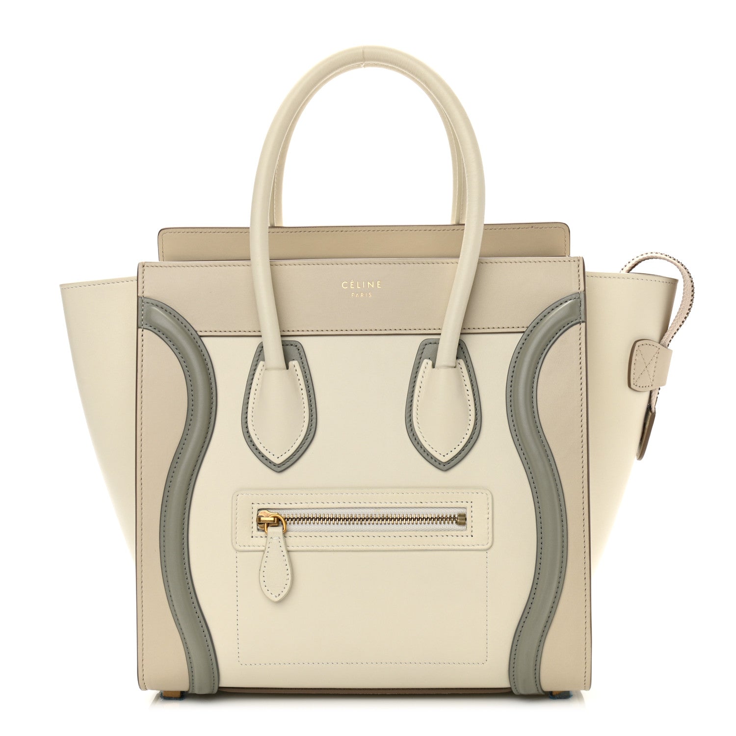 Celine Shiny Smooth Calfskin Micro Tri-Color Luggage Natural 1055138 ...