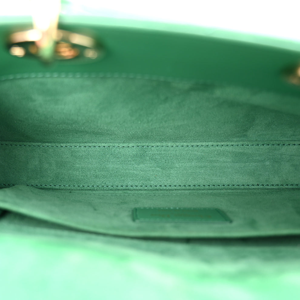 Christian Dior Lambskin Cannage Medium Lady D-Joy Green 1782383 ...