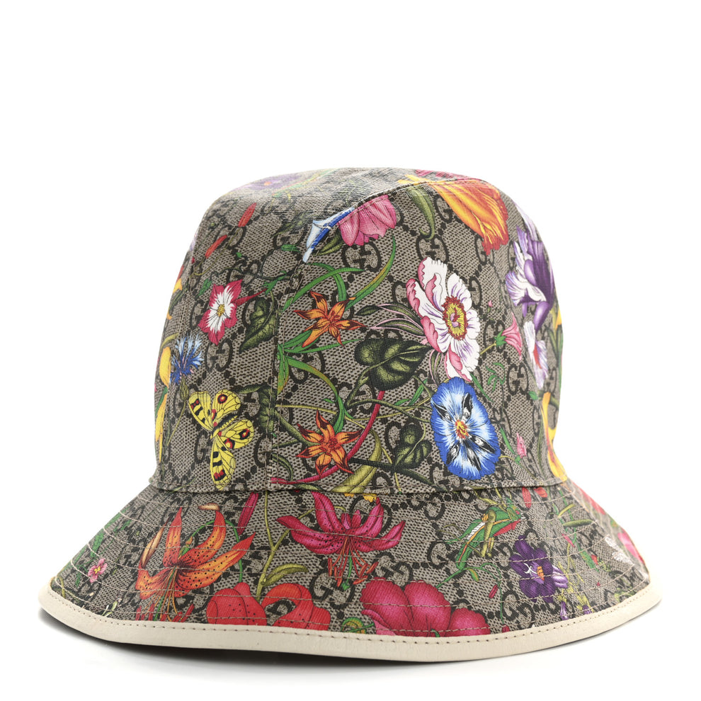 Gucci GG Supreme Monogram Flora Fedora Hat L White 1744958 – FASHIONPHILE