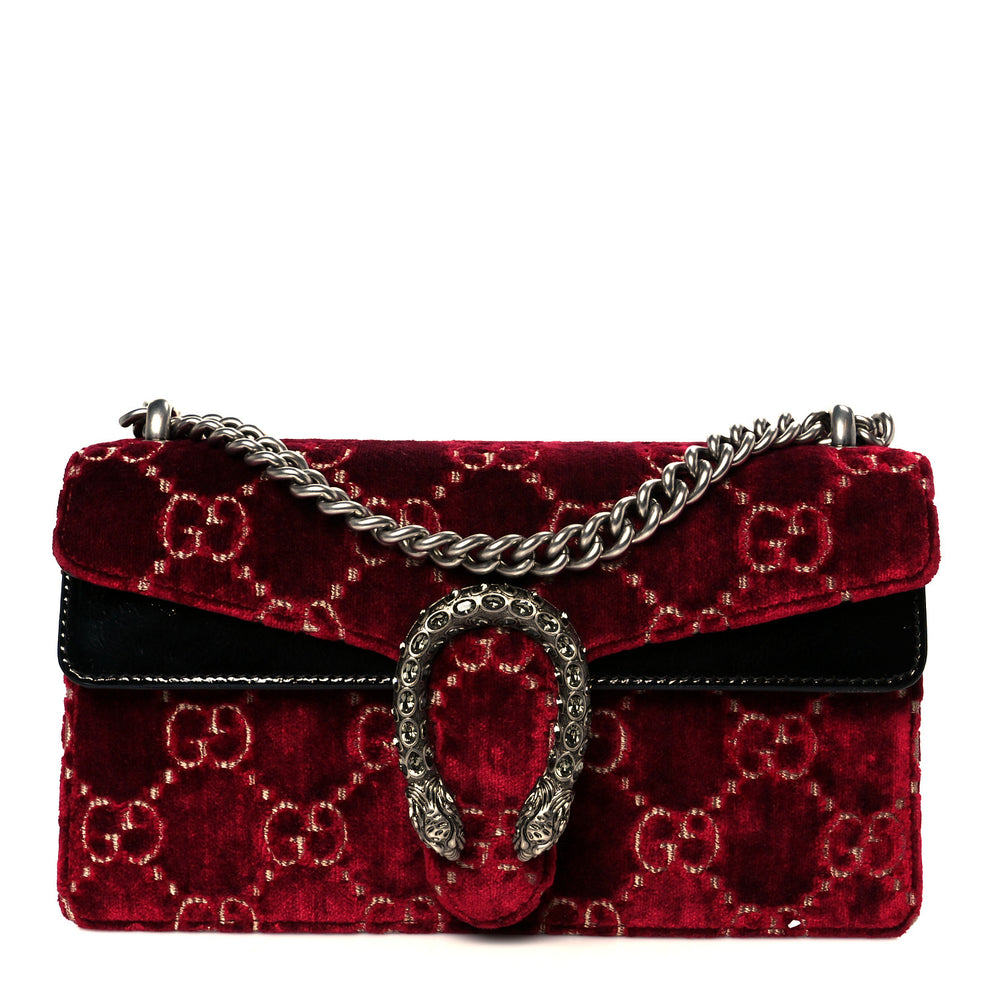 Gucci Velvet Skipper Crystal GG Monogram Small Dionysus Shoulder Bag ...