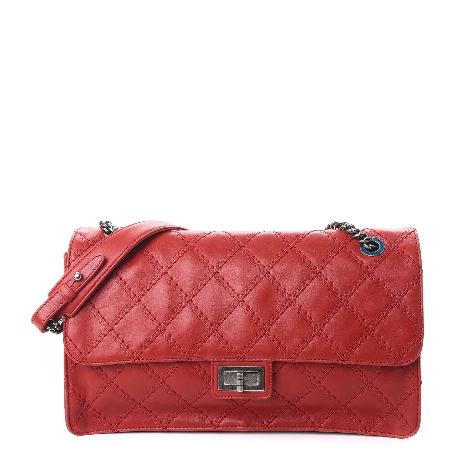 Chanel Calfskin CC Crave Reissue Crown Jumbo Flap Light Red 258038 ...