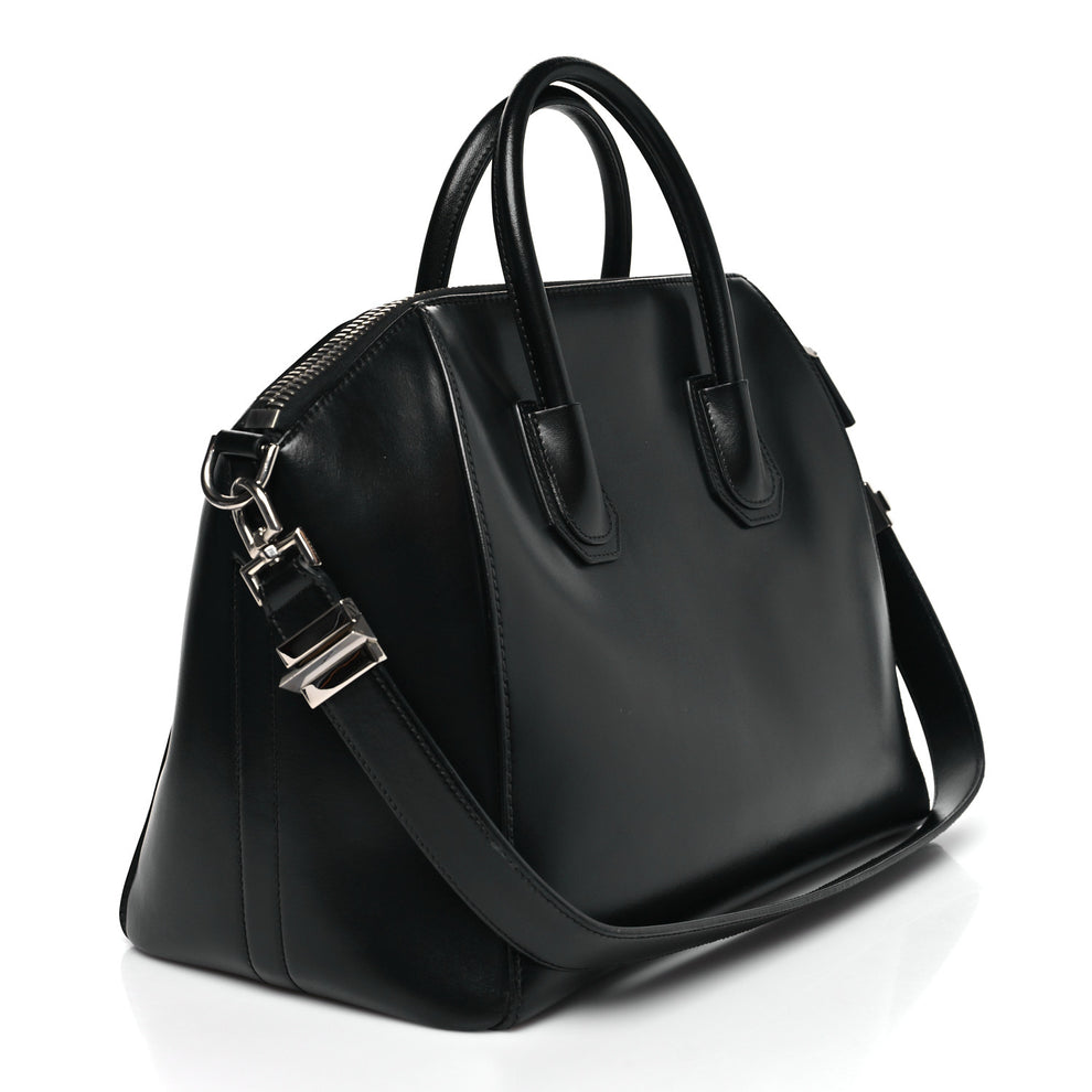 Givenchy Shiny Lord Calfskin Medium Antigona Black 1799360 – FASHIONPHILE