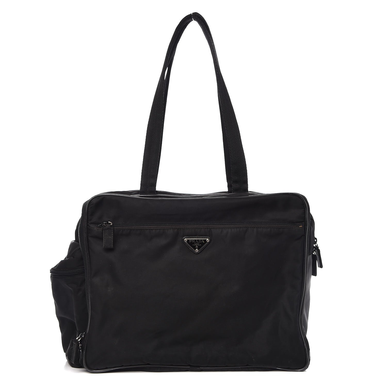 Prada Tessuto Nylon Vela Diaper Bag Black 296069 – FASHIONPHILE