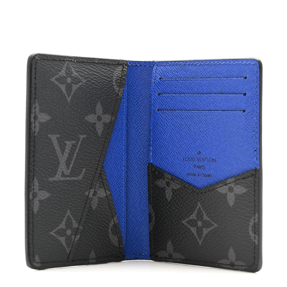 Louis Vuitton Epi Monogram Eclipse Pocket Organizer Black Blue 1791309 ...