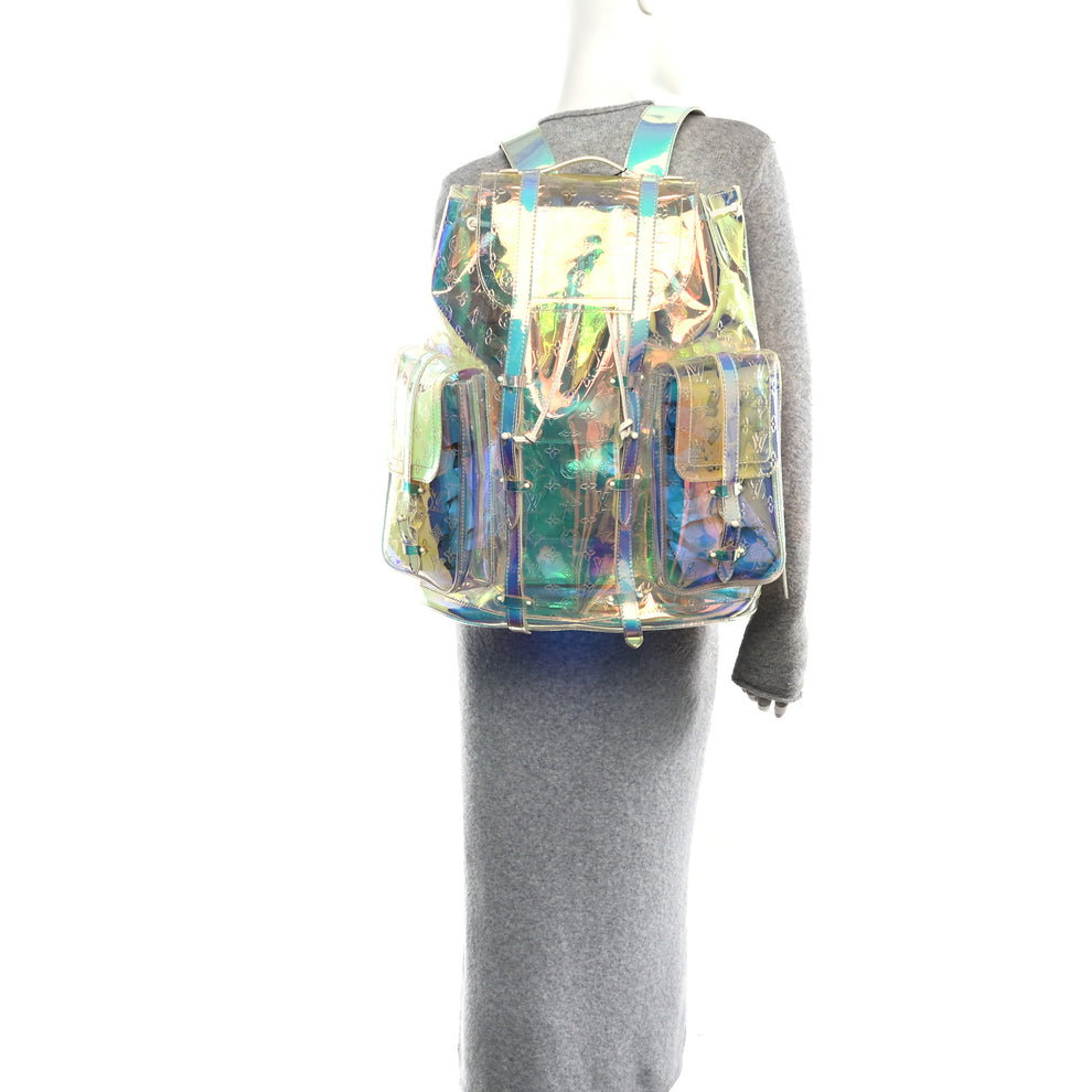 Louis Vuitton PVC Monogram Christopher Backpack GM Iridescent Prism ...