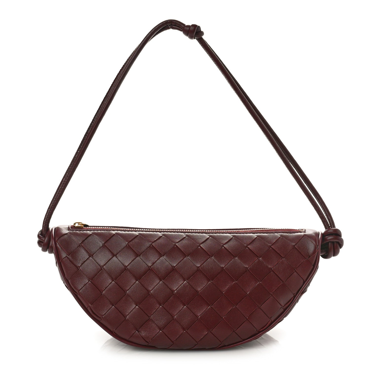Bottega Veneta Nappa Intrecciato Half Moon Pouch On Strap Barolo ...