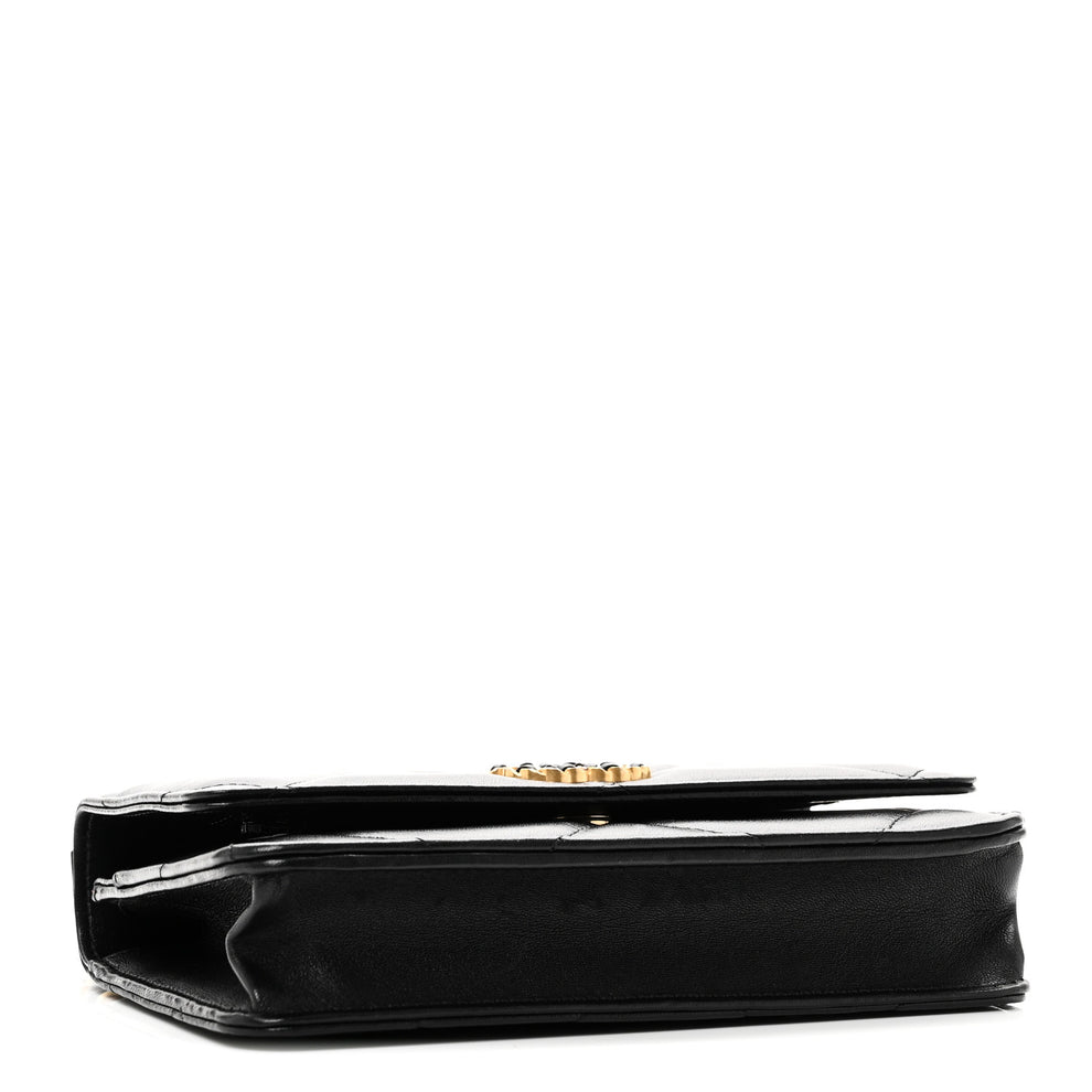 Chanel Lambskin Quilted Chanel 19 Wallet On Chain WOC Black 1842756 ...