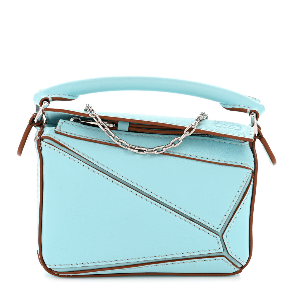 Loewe Calfskin Nano Puzzle Bag Pacific Aqua 1797833 – FASHIONPHILE