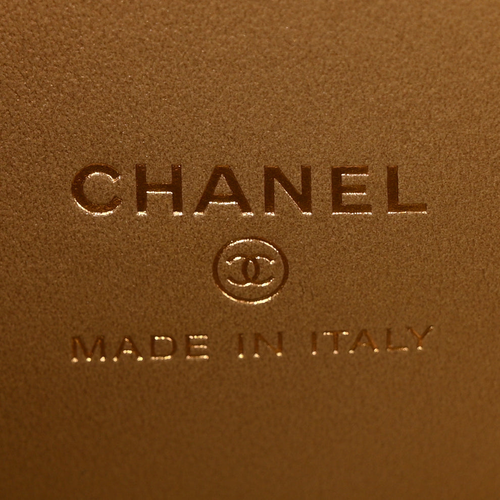 Chanel Calfskin Quilted Perfect Fit Vanity Case With Chain Black ...