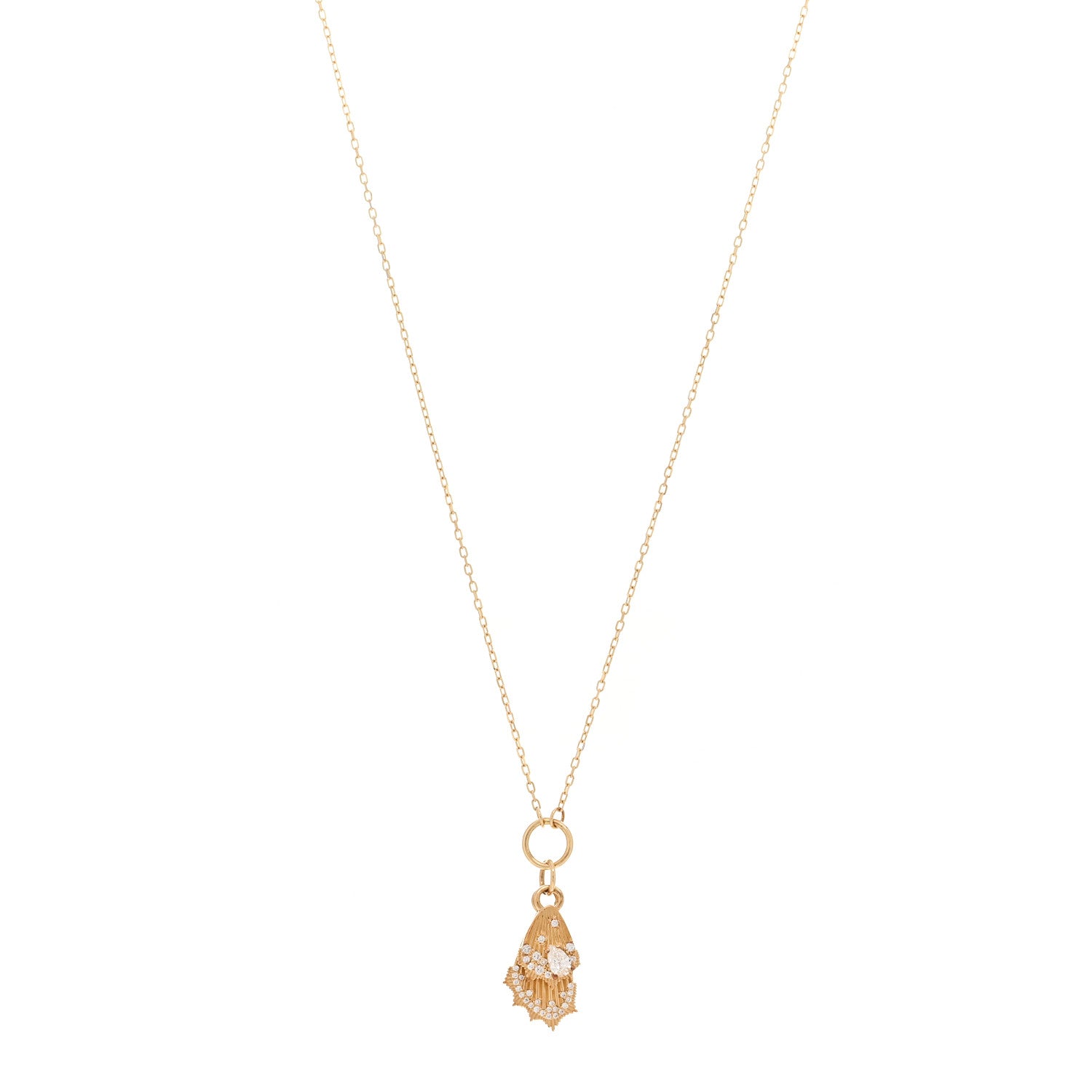 Foundrae 18K Yellow Gold Diamond Encrusted Butterfly Wings Miniature ...