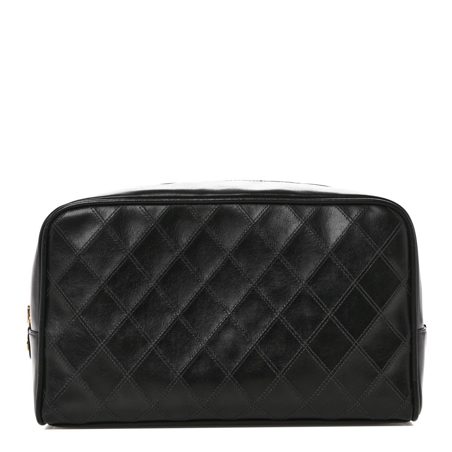 Chanel Lambskin Diamond Stitch Cosmetic Case Black 1658593 – FASHIONPHILE