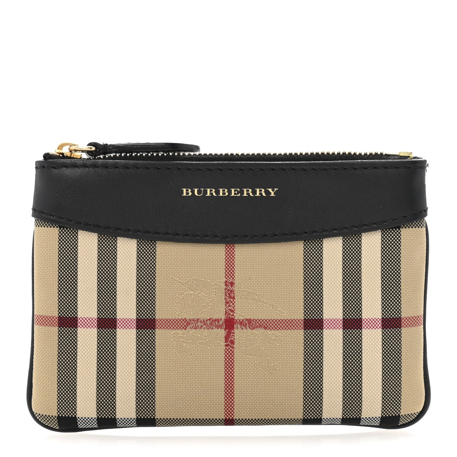 Burberry Haymarket Check Zip Pouch Black 1723221 – FASHIONPHILE
