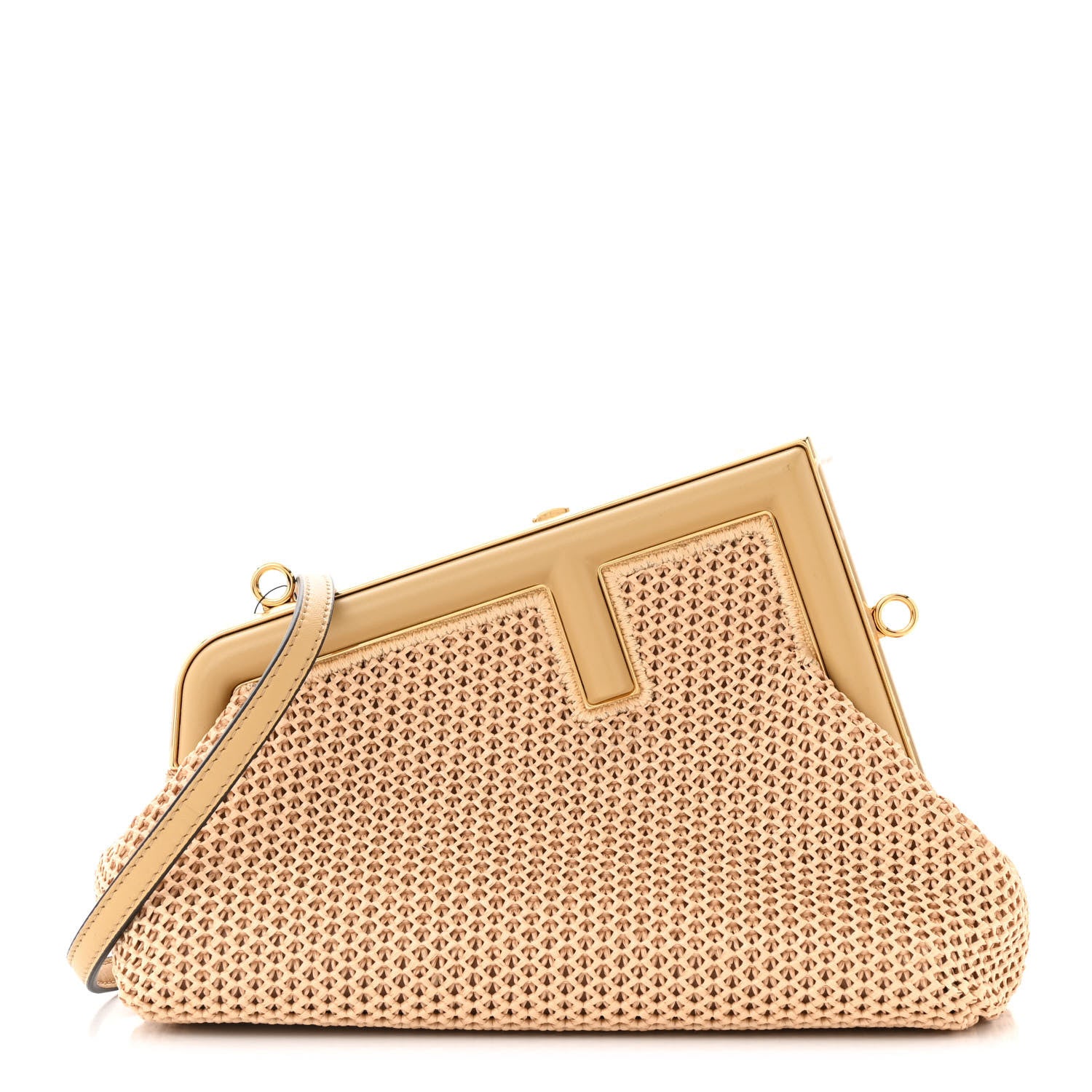 Fendi Raffia Nappa Macrame Small Fendi First Natural Sahara 1544429 ...