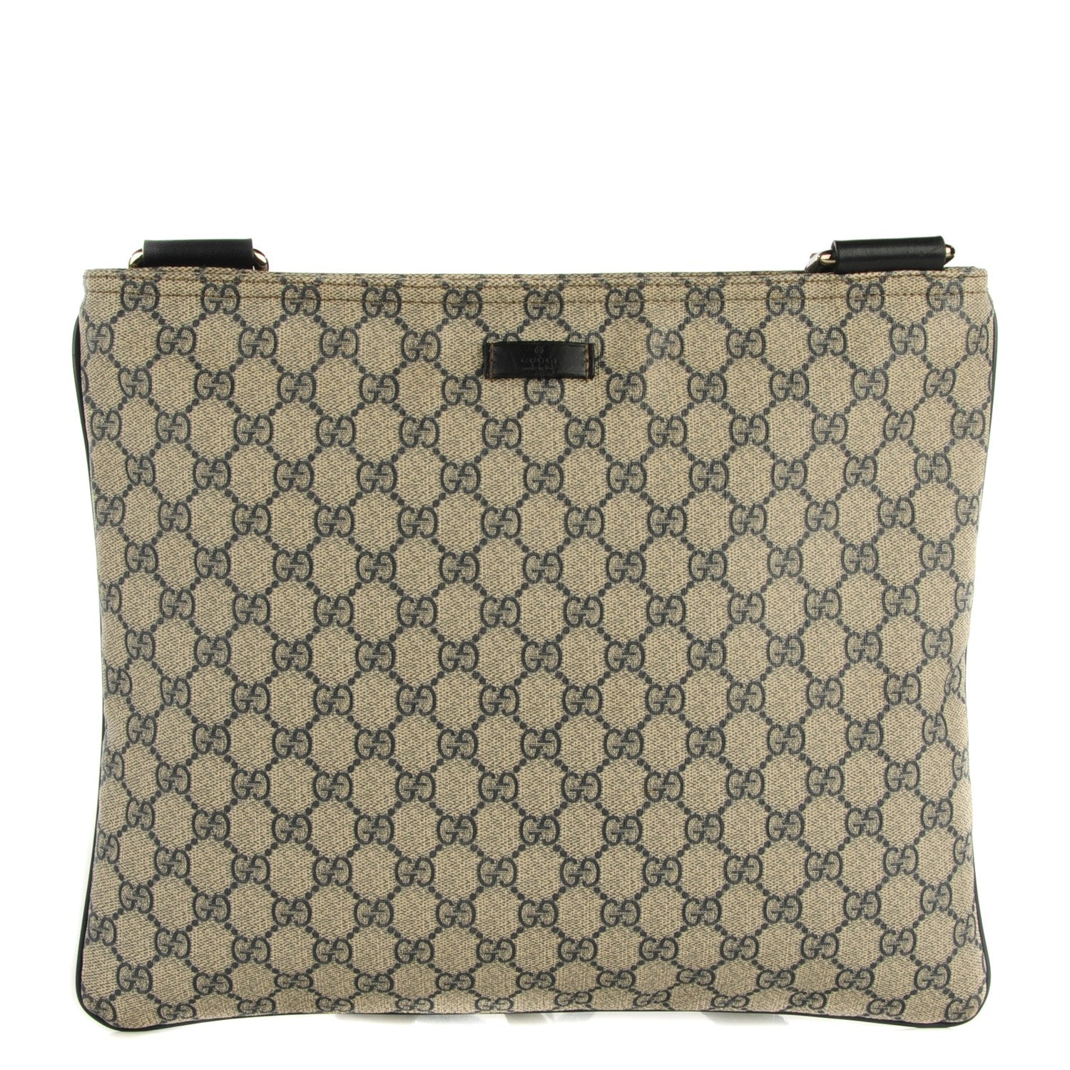 Gucci GG Plus Monogram Large Flat Messenger Bag Beige Blue 122693 ...