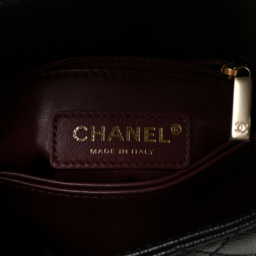 Chanel Caviar Quilted Extra Mini Coco Handle Flap Black 1810383 ...