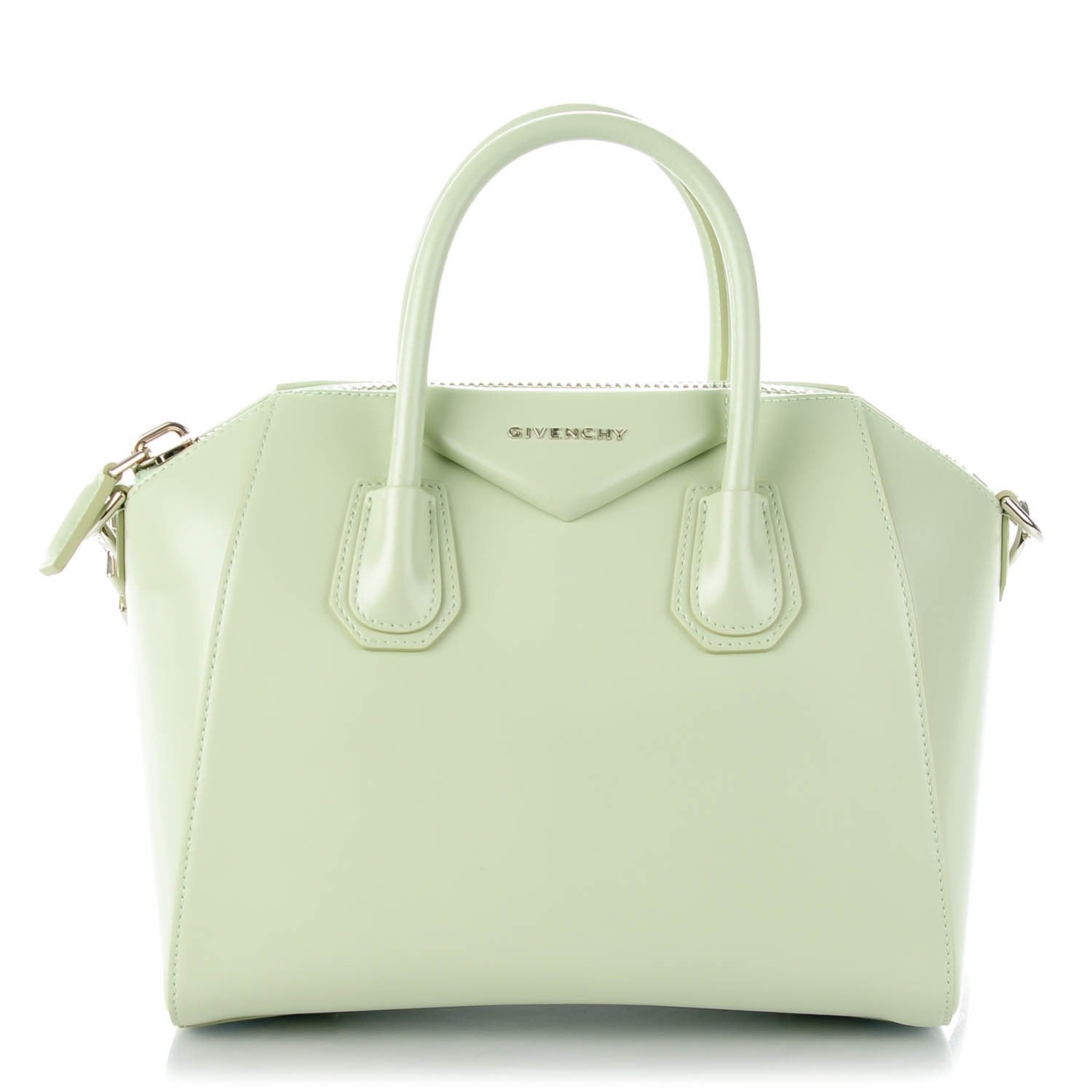 Givenchy Shiny Lord Calfskin Small Antigona Aqua Green 138639 ...