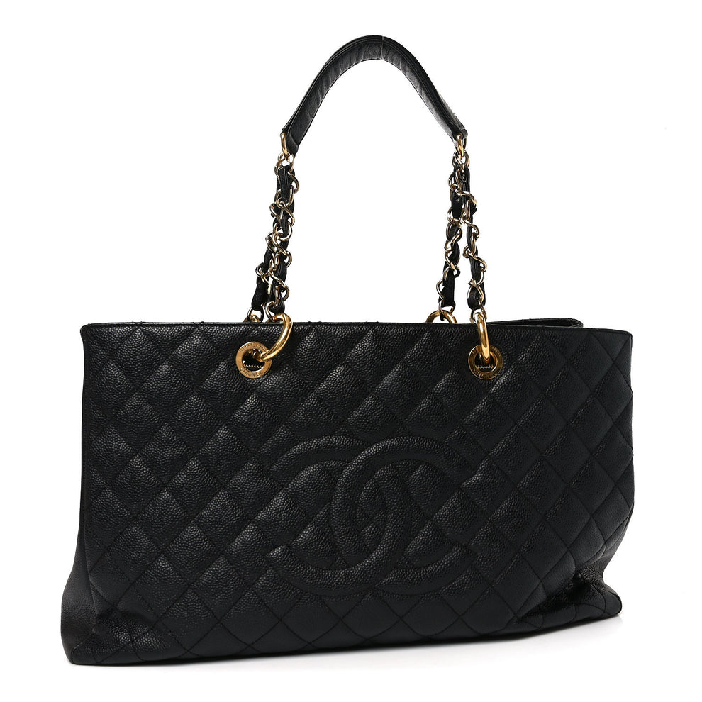 Chanel Caviar Quilted XL Grand Shopping Tote GST Black 1876201 ...