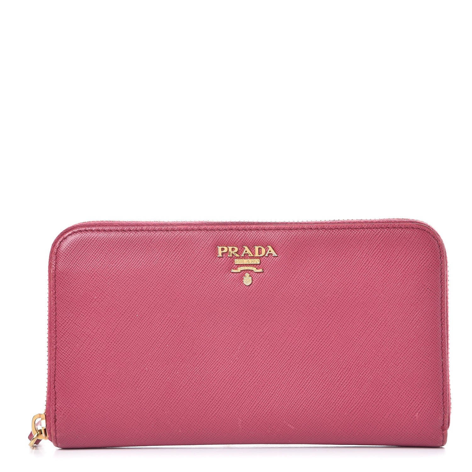 Prada Saffiano Zip Around Wallet Peonia 308075 – FASHIONPHILE