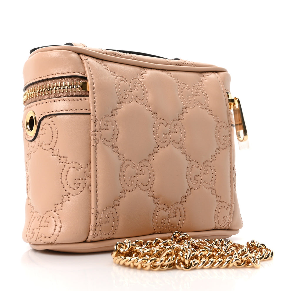 Gucci Calfskin GG Matelasse Mini Top Handle Bag Light Pink 1792043 ...