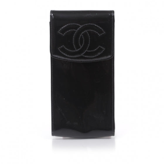 Chanel Patent Cell Phone Case Black 29822 – FASHIONPHILE