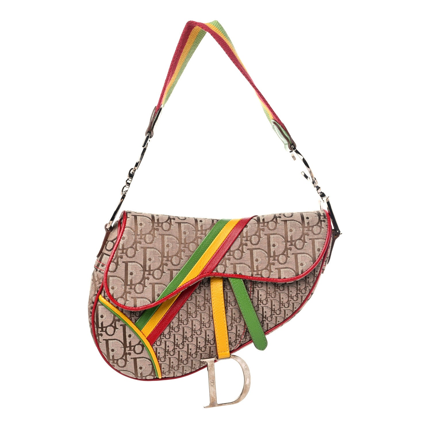 Christian Dior Monogram Rasta Saddle Bag Beige 1144682 – FASHIONPHILE