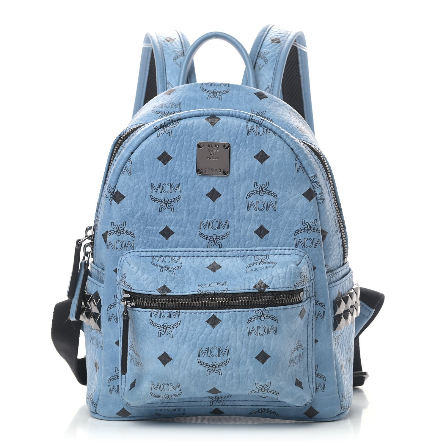 MCM Visetos Side Stud Mini Stark Backpack Blue 828390 – FASHIONPHILE