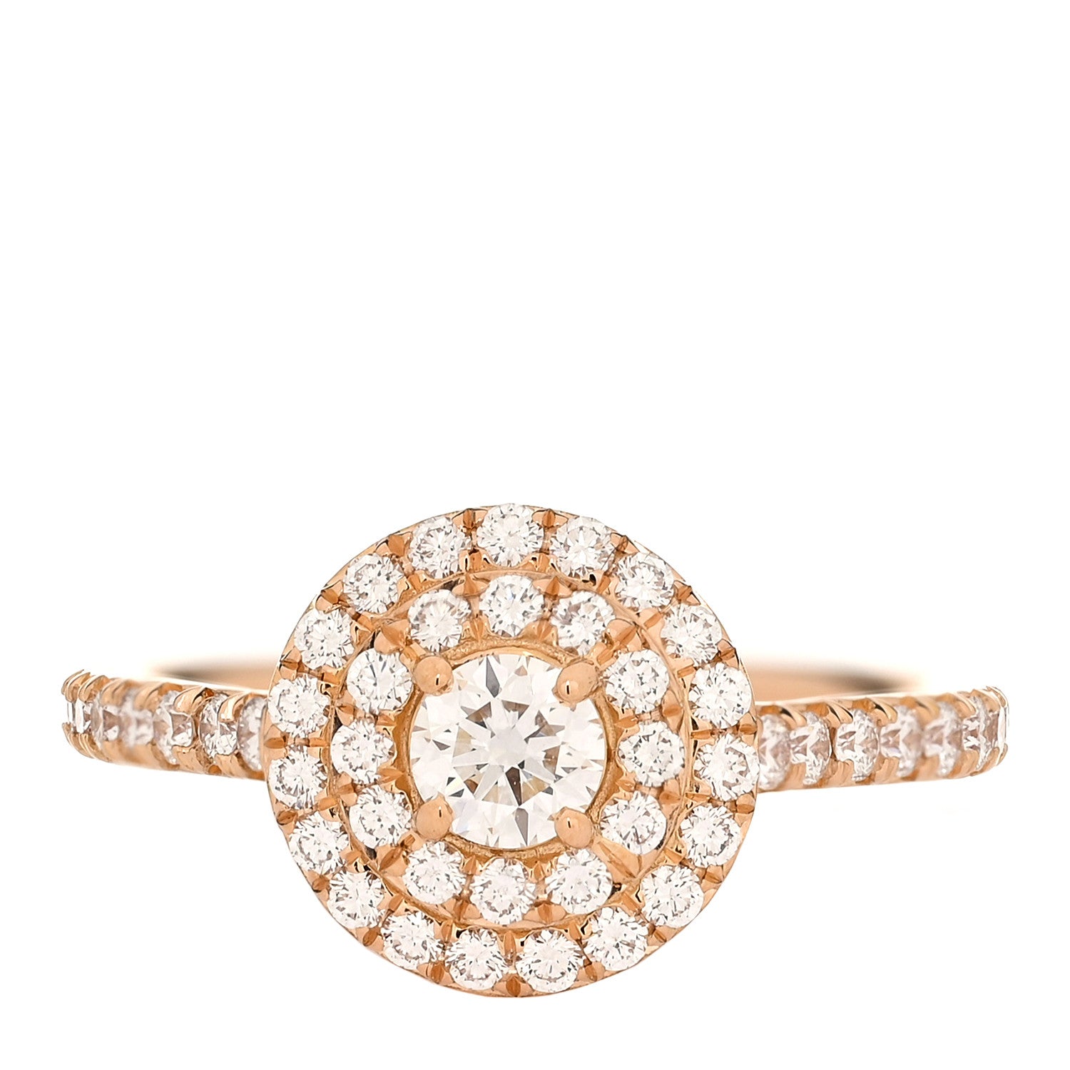 Tiffany 18K Rose Gold Diamond Soleste Engagement Ring 47 4 1710778 ...