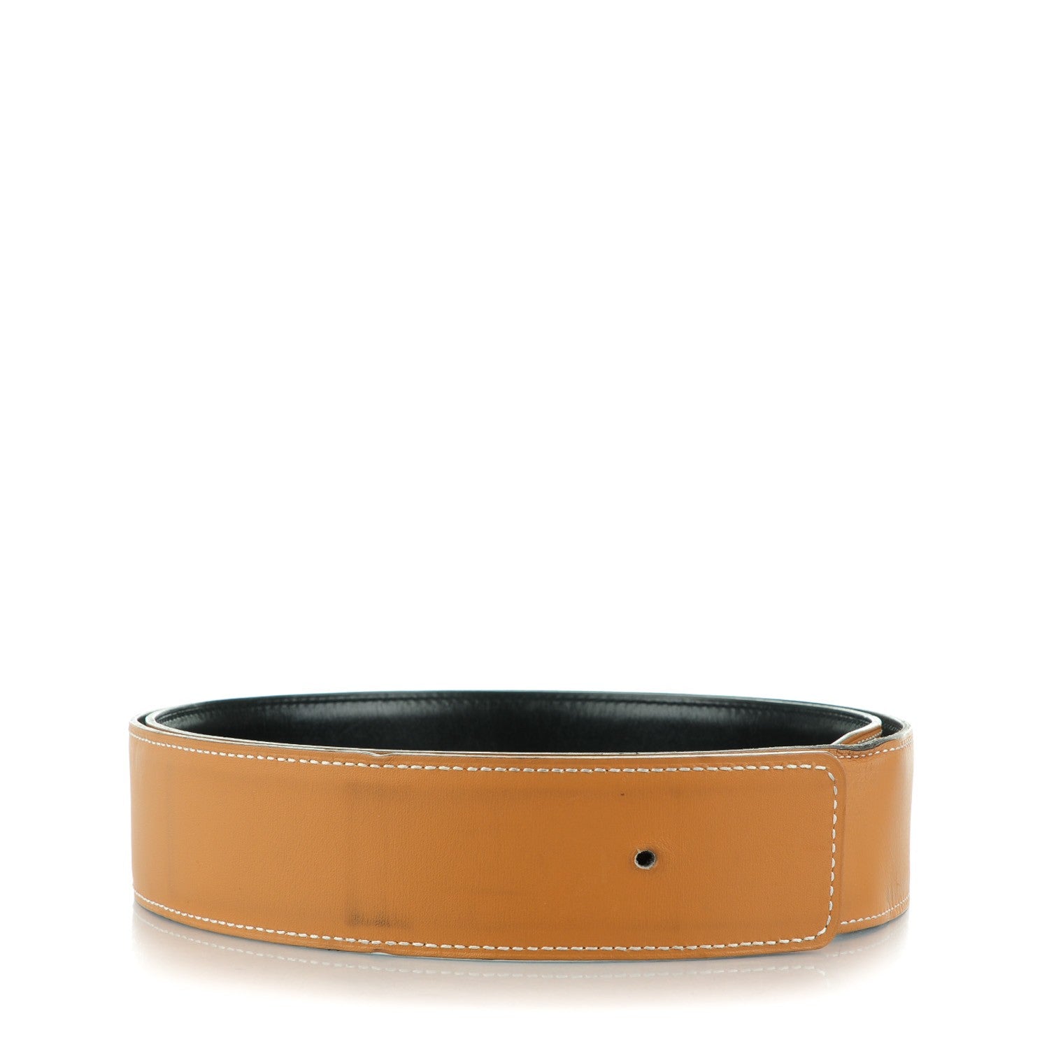 Hermes Box Chamonix 42mm Belt Strap 95 Black Natural 159563 – FASHIONPHILE