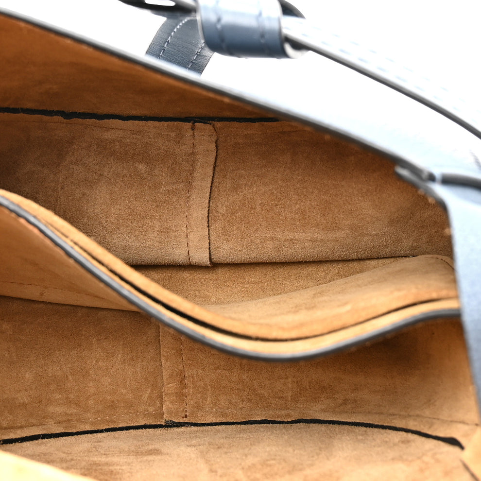 Loewe Grained Calfskin Small Gate Crossbody Bag Steel Blue 1790927 ...