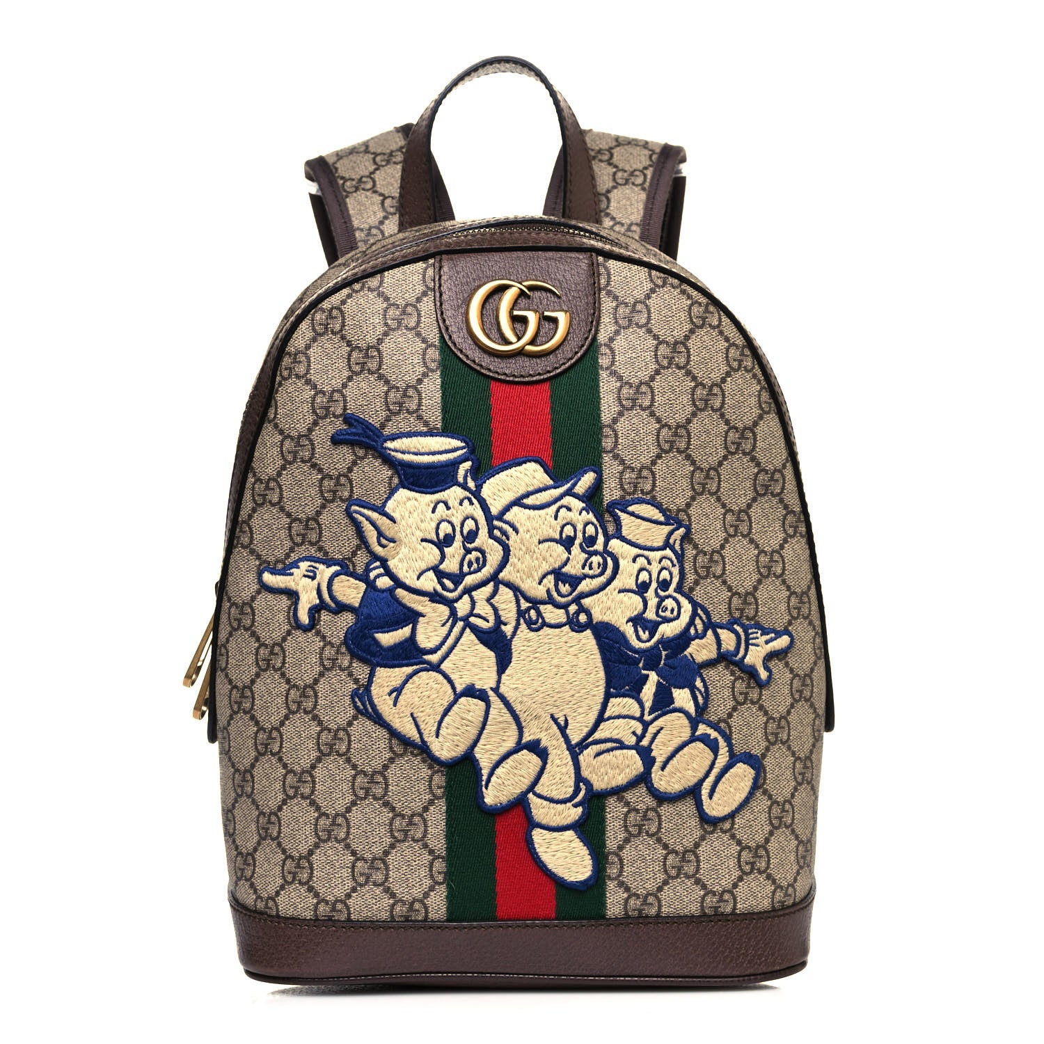 Gucci X DISNEY GG Supreme Monogram Web Three Little Pigs Ophidia Dome ...