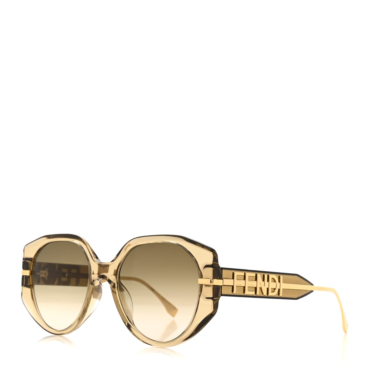 Fendi Acetate Fendigraphy Sunglasses FE40083U Gold 1740266 – FASHIONPHILE