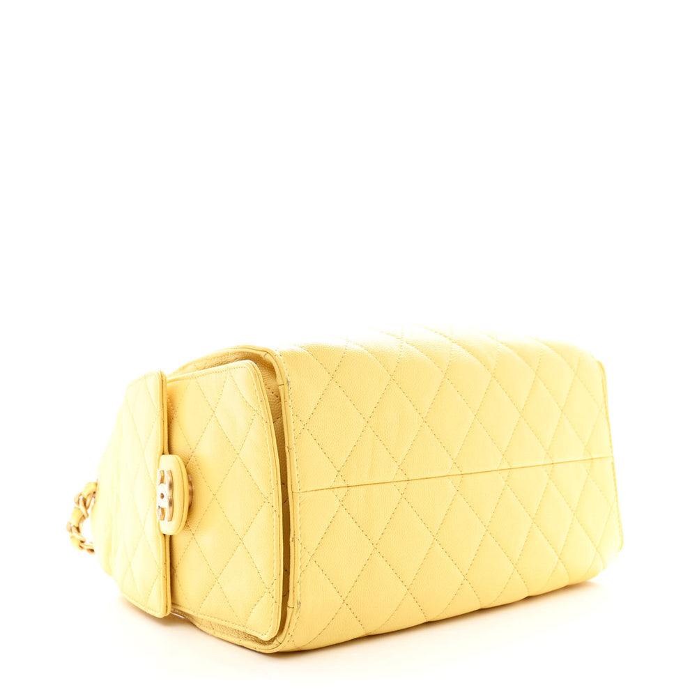 Chanel Caviar Quilted Small Chanel 25 Handbag Light Yellow 1791379 ...