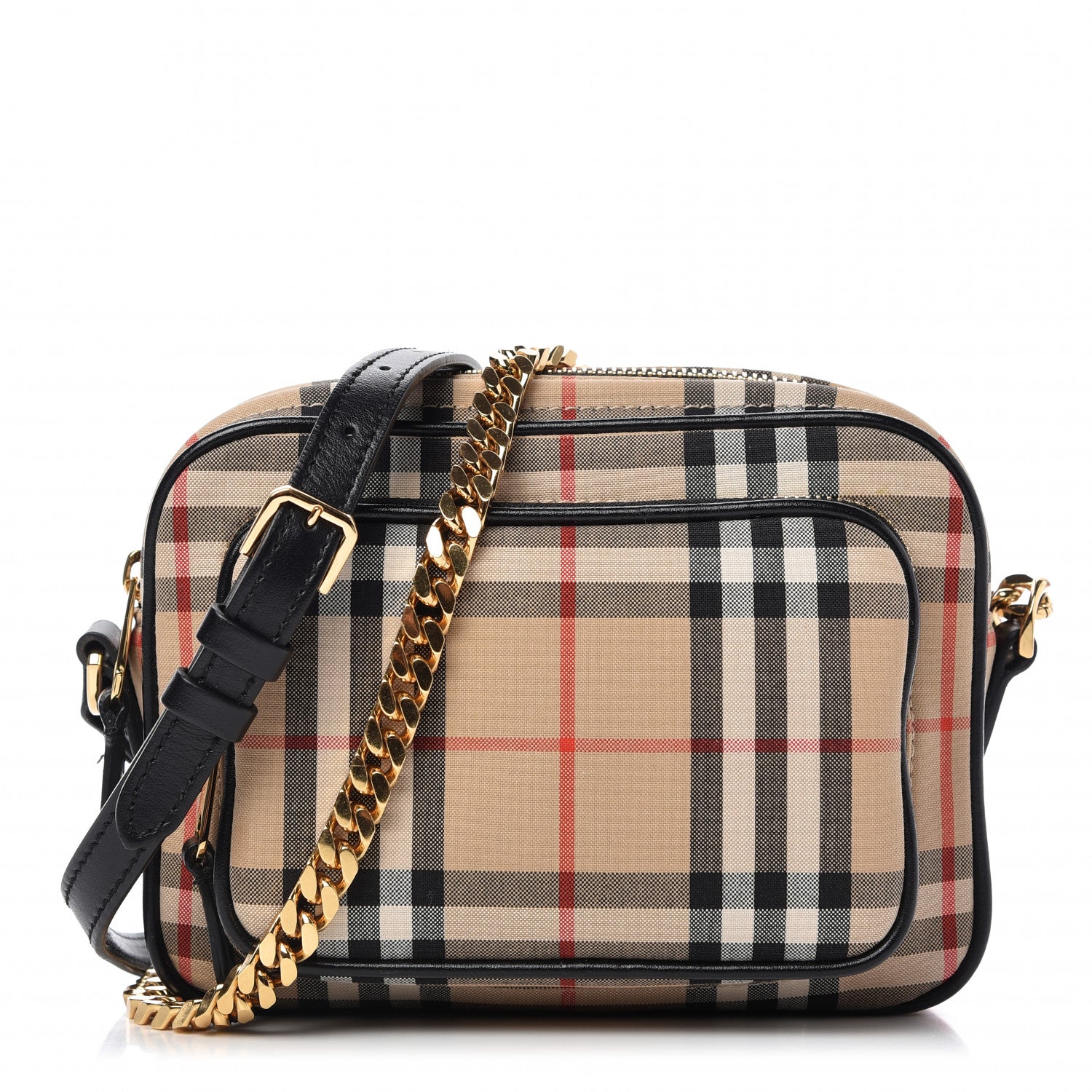 Burberry Calfskin Vintage Check Camera Bag Archive Beige 712217 ...
