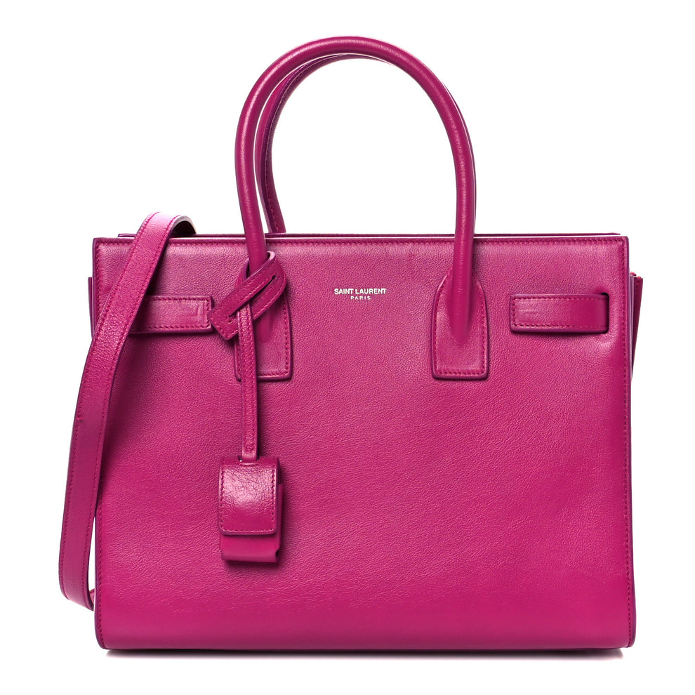 Saint Laurent Calfskin Baby Sac De Jour Fuchsia 1780962 – FASHIONPHILE