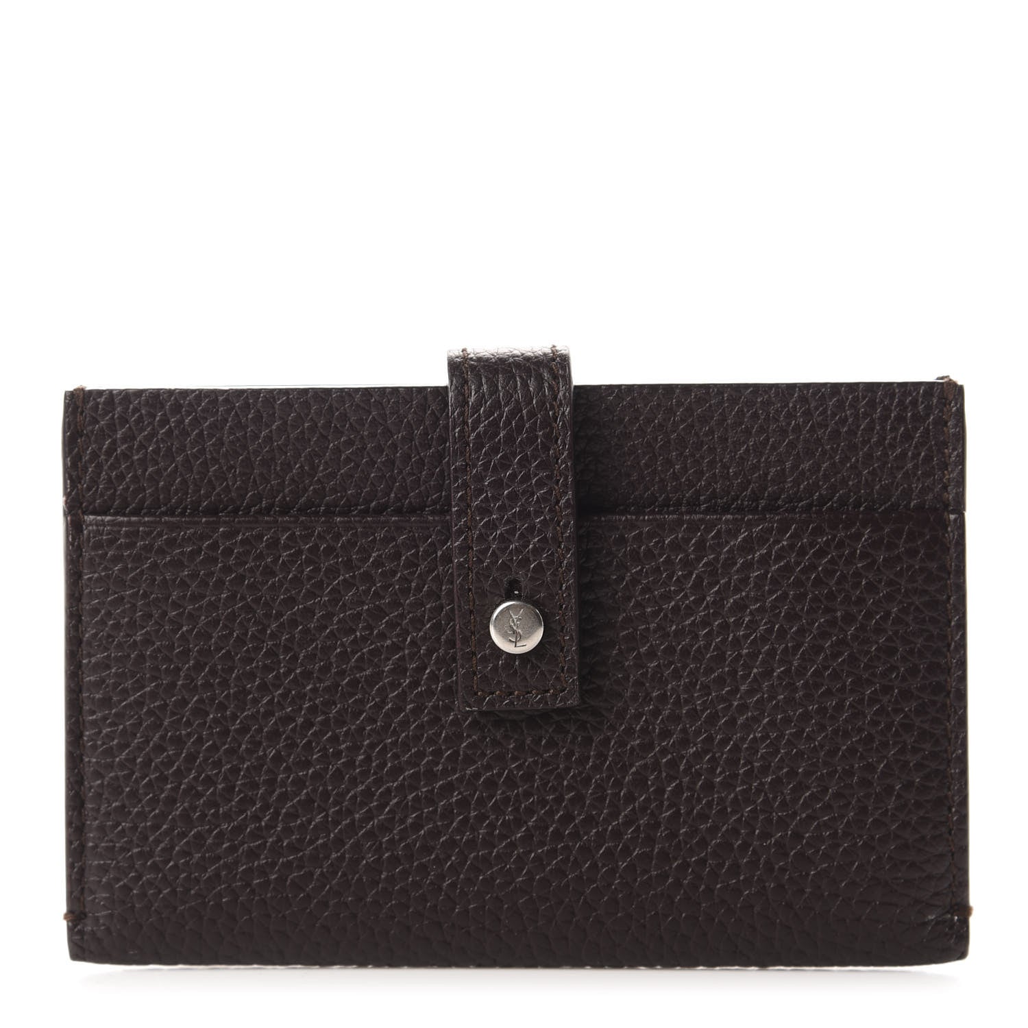 Saint Laurent Grained Calfskin Sac De Jour Card Case Black Tulipe ...