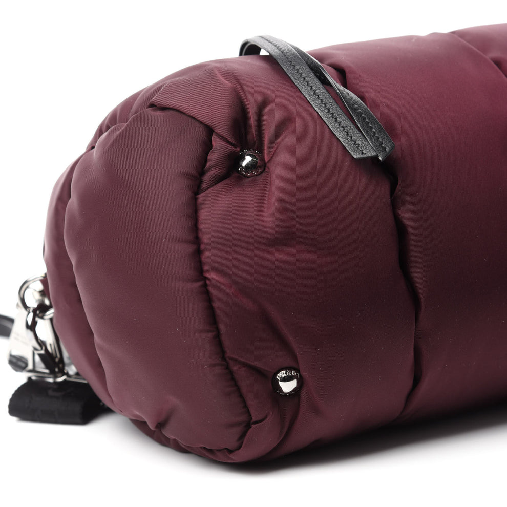 Prada Tessuto Nylon Bomber Dome Satchel Bordeaux 678858 – FASHIONPHILE