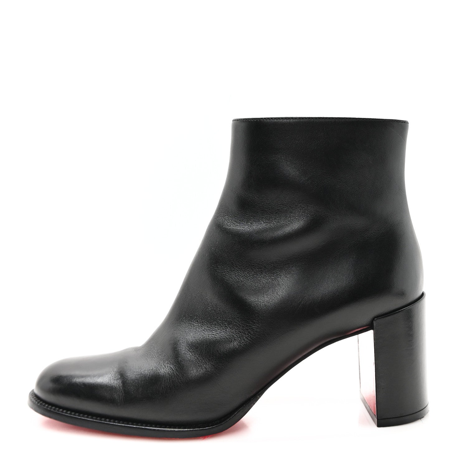 Christian Louboutin Calfskin Adoxa 70 Ankle Boots 37.5 Black 1767889 ...