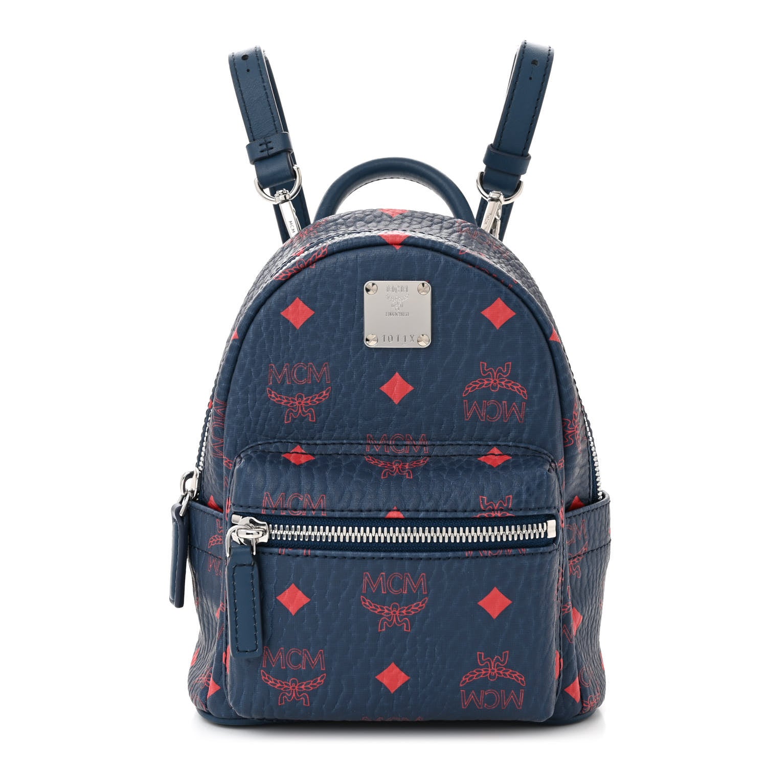 MCM Visetos X-Mini Stark Bebe Boo Backpack Deep Blue Sea 1563054 ...