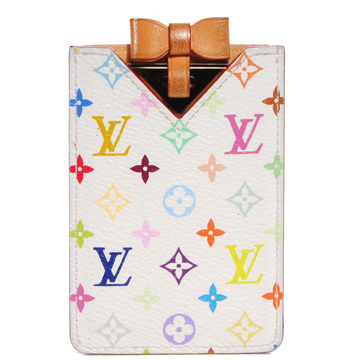 Louis Vuitton Monogram Multicolor Mirror and Case Pouch White 90534 ...