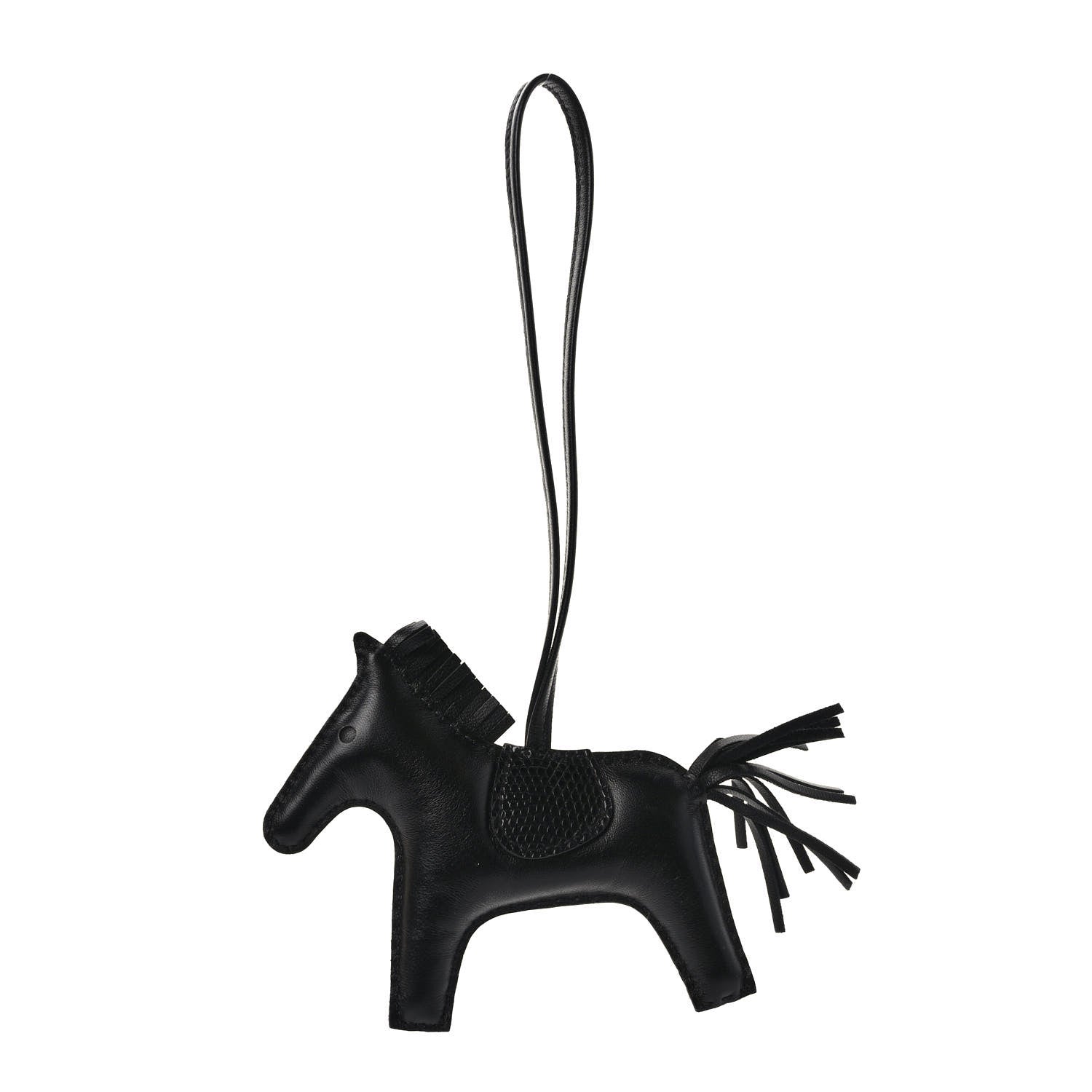 Hermes Milo Lambskin Lizard Touch Grigri Rodeo Horse Bag Charm MM So ...
